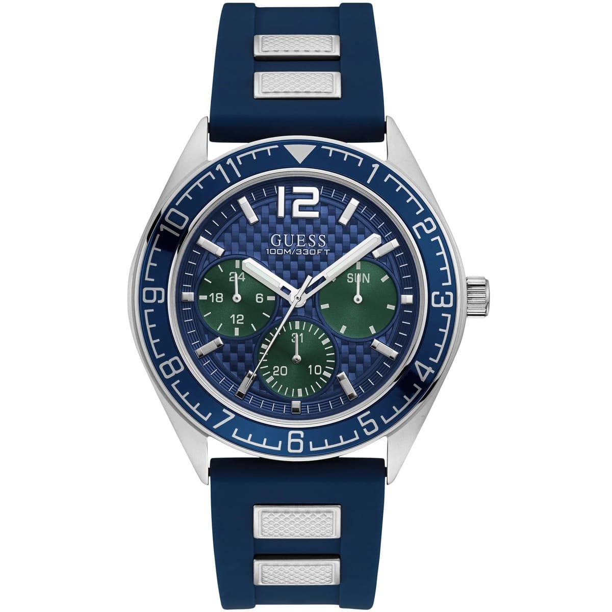 Guess Men's Watch Blue Rubber Strap | W1167G1 – Ki jewelry